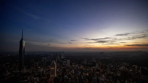 4K Day to Night Time Lapse of Kuala Lump... | Stock Video | Pond5