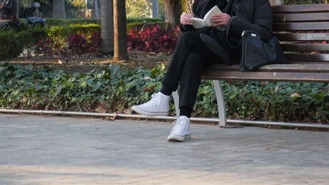 4k daylight static shot of a middle aged... | Stock Video | Pond5