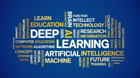 4k Deep Learning Animated Tag Word Cloud... | Stock Video | Pond5