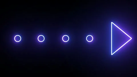 4K design animated neon growing colored ... | Stock Video | Pond5