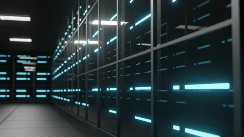 4k detail of rack servers, 3D data cente... | Stock Video | Pond5