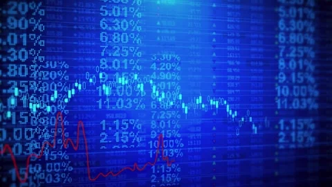 4K Digital 3d financial chart value of t... | Stock Video | Pond5