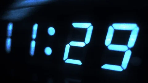 4K Digital Clock Turn to 11 30 Futuristi... | Stock Video | Pond5