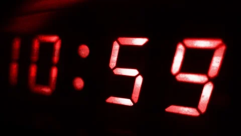 4K Digital Clock Turn to 11 Futuristic D... | Stock Video | Pond5