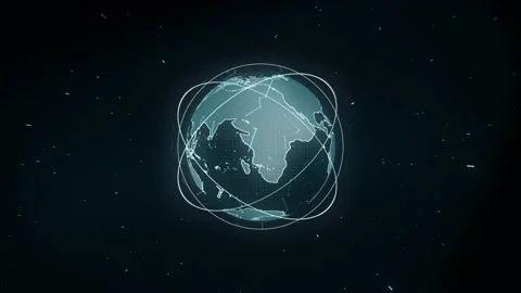 4K Digital Earth Technology World Rotati... | Stock Video | Pond5