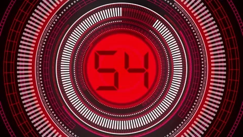 4k Digital Stopwatch Countdown. Red Back... | Stock Video | Pond5