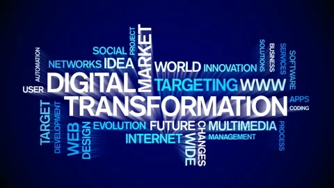4k Digital Transformation Animated Tag W... | Stock Video | Pond5