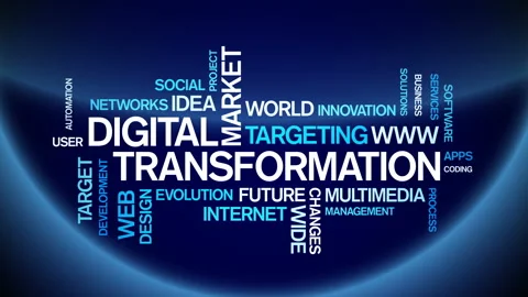 4k Digital Transformation Animated Tag W... | Stock Video | Pond5