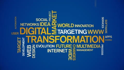 4k Digital Transformation Animated Tag W... | Stock Video | Pond5
