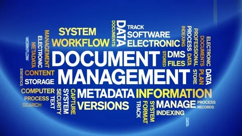 4k Document Management Animated Tag Word... | Stock Video | Pond5