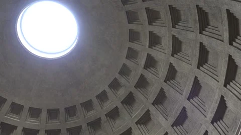 4K Dome of Pantheon in Rome, Ancient Bas... | Stock Video | Pond5