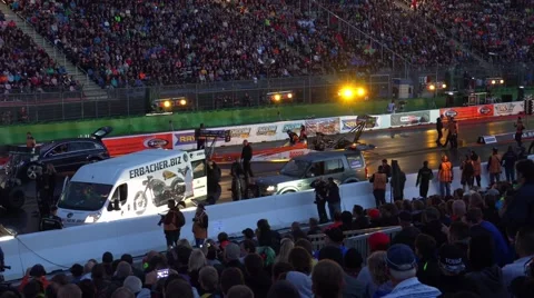 4k Drag Racing nightshot dragster presen... | Stock Video | Pond5