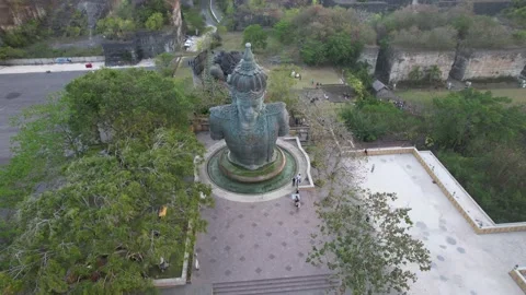 4k Drone shot of Garuda Vishnu Wisnu Sta... | Stock Video | Pond5