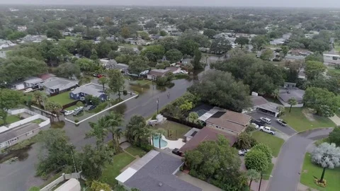4K Drone Video of Flooding Caused by Sto... | Stock Video | Pond5
