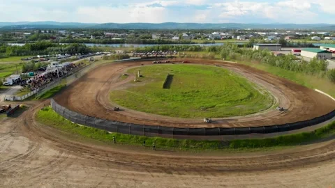 4K Drone Video of Modified Stock Car Rac... | Stock Video | Pond5