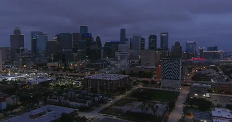 Houston Aerial Night Stock Video Footage | Royalty Free Houston Aerial ...