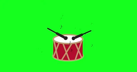 4k drum playing animation with music nod... | Stock Video | Pond5