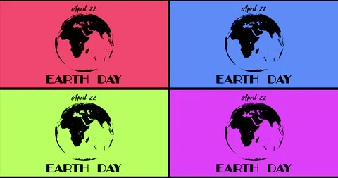 4K Earth Day Animation - Pop Art |Loopab... | Stock Video | Pond5