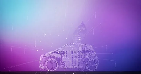 4K Electric car motion graphics loop | Stock Video | Pond5