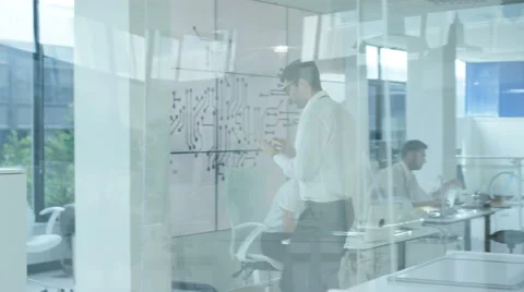 4K Electronic engineer working in the la... | Stock Video | Pond5