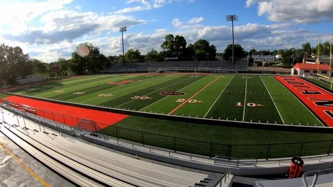 Empty Football Field High School Stock Video Footage | Royalty Free ...