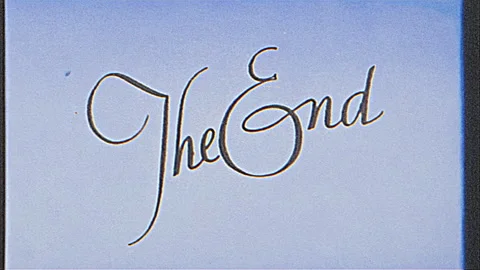 4K "The End" Title Card in Cursive Typog... | Stock Video | Pond5