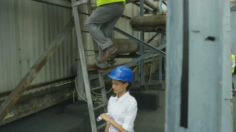 4K Engineering team at industrial site l... | Stock Video | Pond5