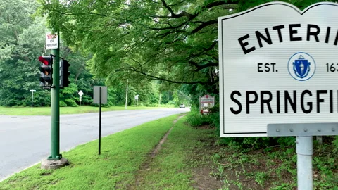 4K Entering & Welcome to Springfield Mas... | Stock Video | Pond5