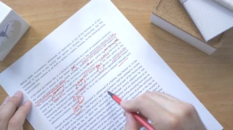 4K Error Correction Teacher Correcting T... | Stock Video | Pond5