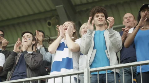 4K Excited sports fans at live event cla... | Stock Video | Pond5
