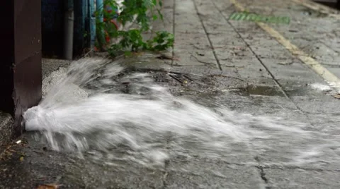 4K Explosion Of The Pipe Water in Taipei... | Stock Video | Pond5
