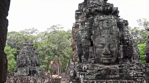 4K, Face towers depicting Bodhisattva Av... | Stock Video | Pond5