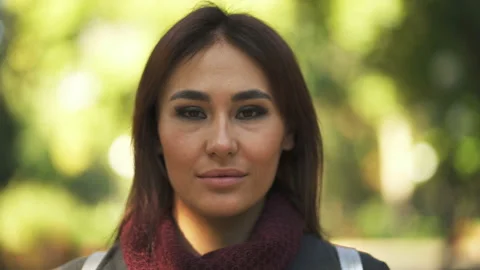 4k. Face of young attractive Asian w... | Stock Video | Pond5