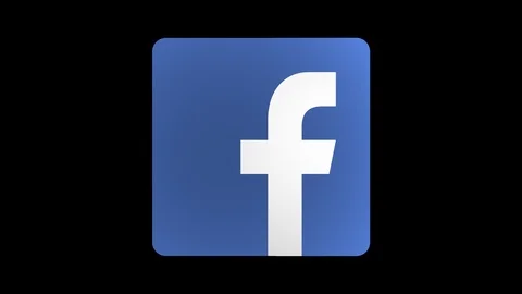 4k - Facebook logo spinning on alpha cha... | Stock Video | Pond5