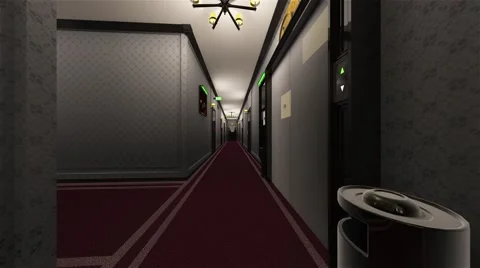 4K Fancy Hotel Corridor Surrealistic Vie... | Stock Video | Pond5