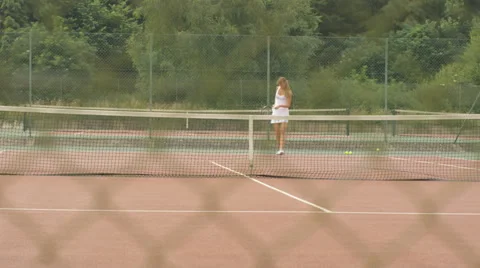 4K Female tennis player practicing her s... | Stock Video | Pond5