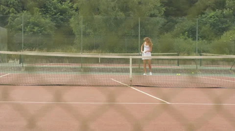 4K Female tennis player practicing her s... | Stock Video | Pond5