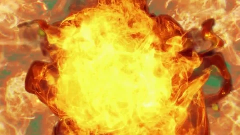 4k. Fire explosion animation, computer g... | Stock Video | Pond5