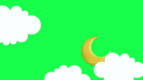 4K flat motion animation of the moon and... | Stock Video | Pond5