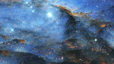 4K Flight to Blue Nebula | Stock Video | Pond5