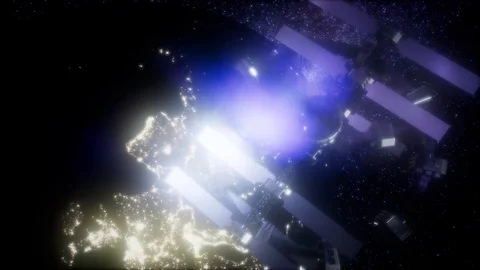 4k Flight Of The International Space Sta... | Stock Video | Pond5