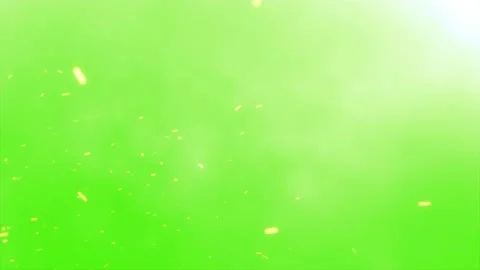 4K Floating Fire Sparks on Green Screen ... | Stock Video | Pond5