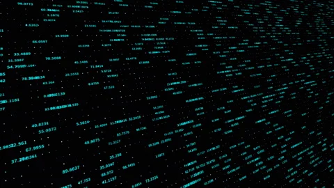 4k flowing counters of numbers,Business ... | Stock Video | Pond5