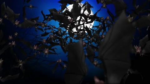 4K Flying bats into camera motion graphi... | Stock Video | Pond5