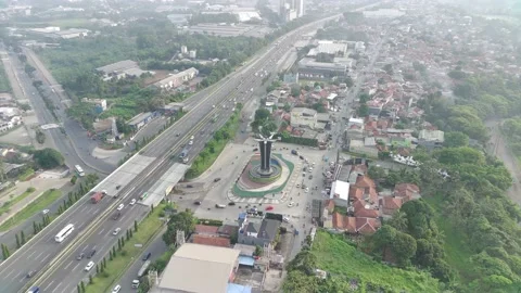 4K footage aerial view of Tugu Pancakars... | Stock Video | Pond5