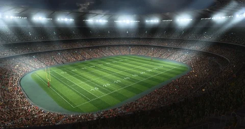 American Flag Football Stadium Stock Video Footage | Royalty Free ...