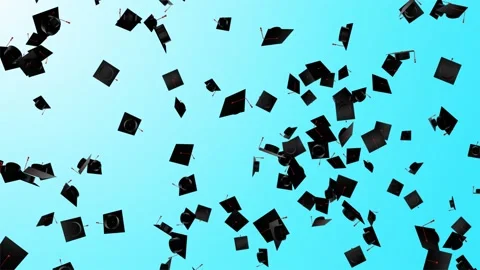 4k footage animation Graduation. Throwin... | Stock Video | Pond5