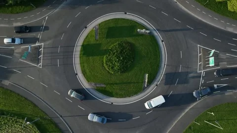 4k footage of a drone. Roundabout aerial... | Stock Video | Pond5