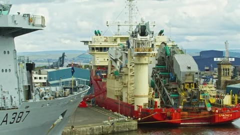 4k - Footage of the Pipe Laying ship APA... | Stock Video | Pond5