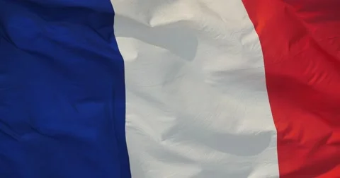 4k france flag is fluttering in wind. | Stock Video | Pond5